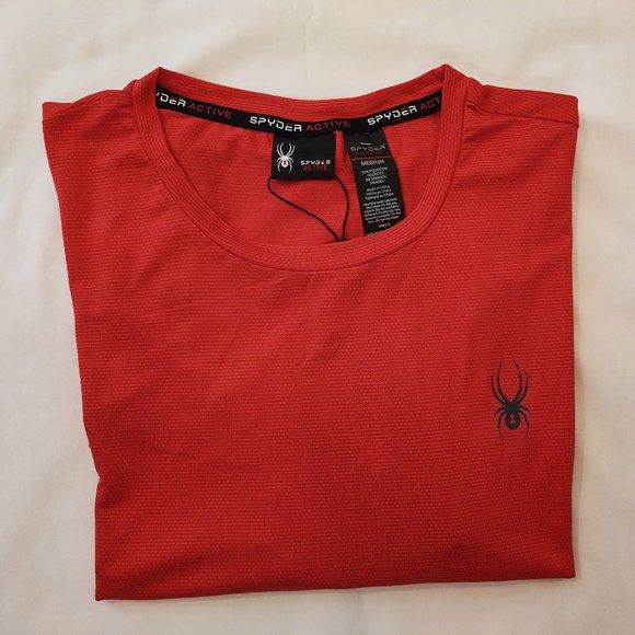 Spyder | Shirts | Spyder Active Wear Mens Stretch Short Sleeve Tee Size ...